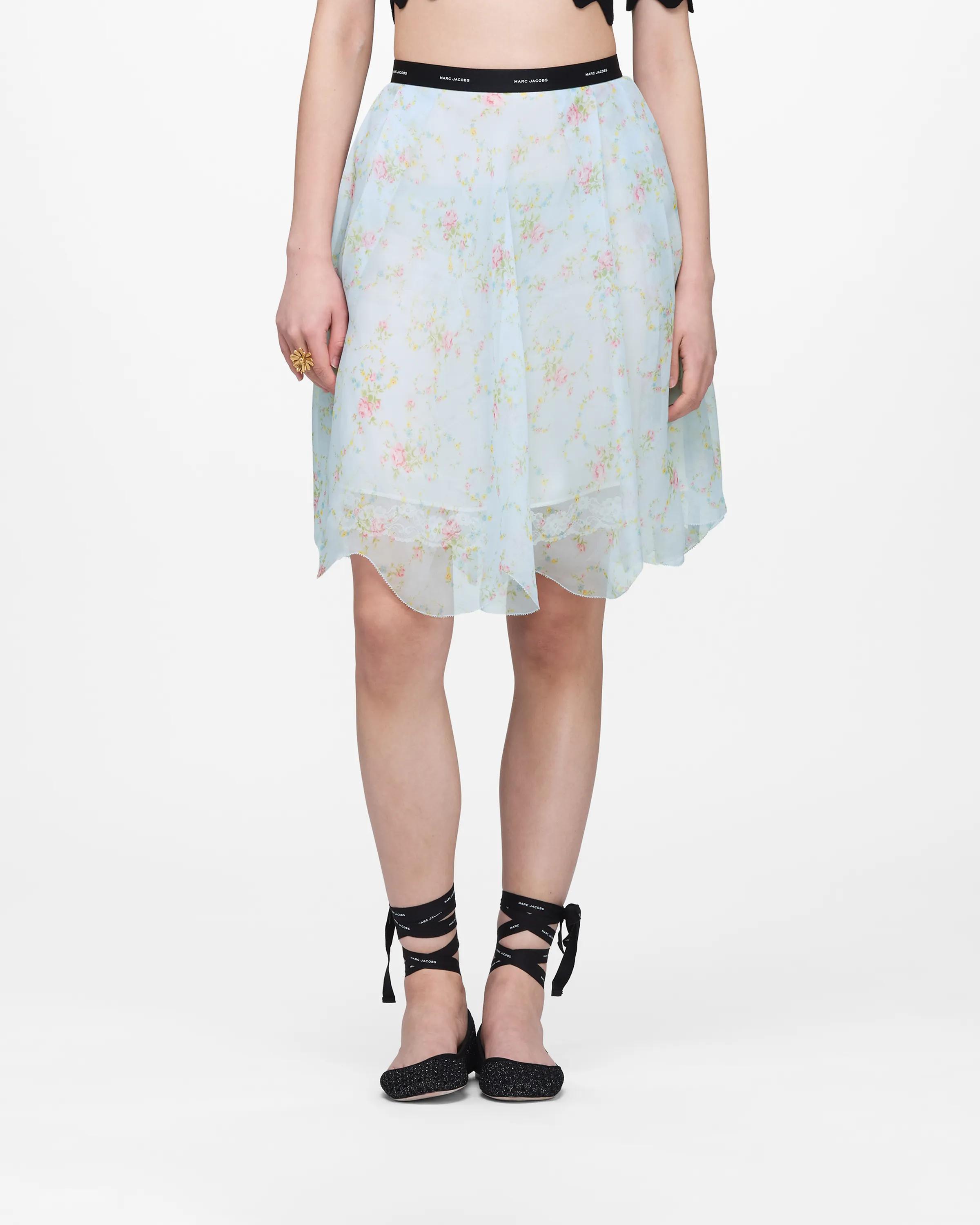 MARC JACOBS Marc Jacobs Blurred Floral Chiffon Pleated Skirt